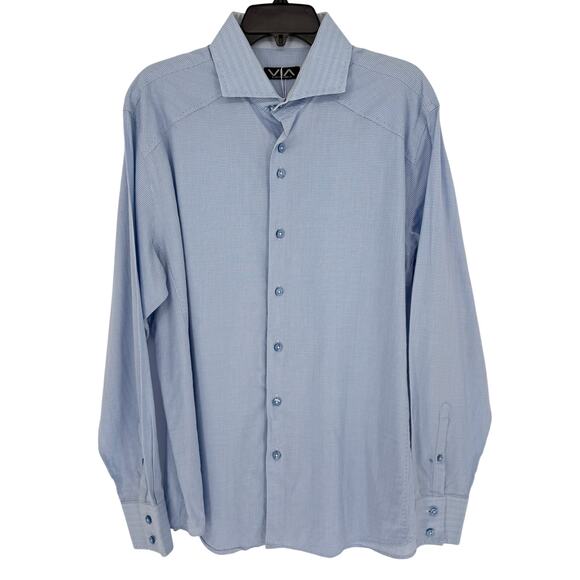 Via uomo | Shirts | Via Uomo Mens Dress Shirt Micro Plaid Check | Poshmark